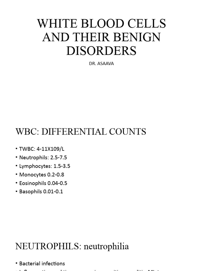 WBC Benign Disorders | PDF | Lymphocyte | White Blood Cell
