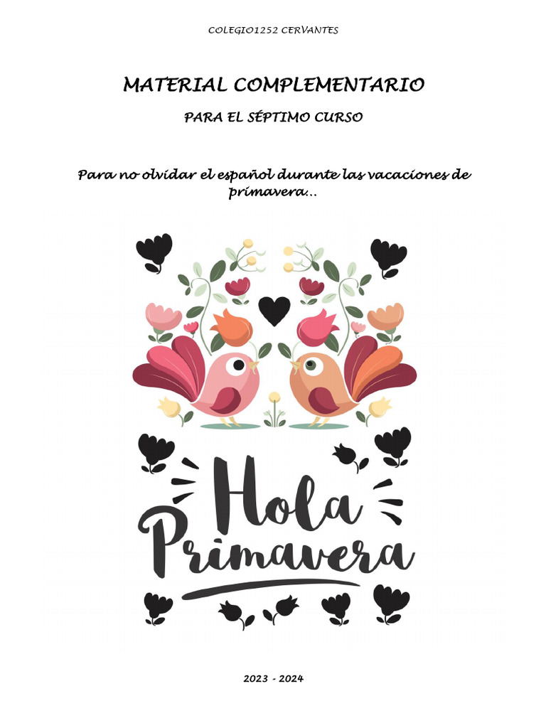 Tarea Vacaciones de Primavera 2324 | PDF | Religión y espiritualidad