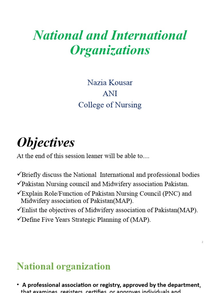 04 National and International Org | PDF