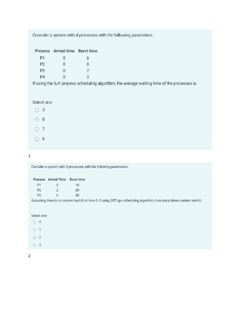 C 1 | PDF | Process (Computing) | Operating System
