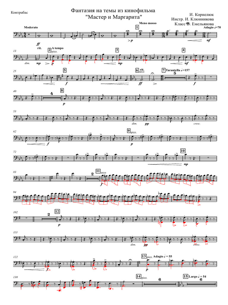 Moderato Adagio Meno Mosso Rit.: FF P MF | PDF