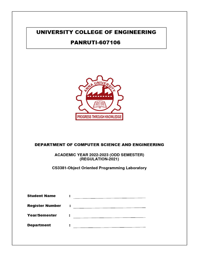 Oops Lab Manual-1 | PDF | Area | Queue (Abstract Data Type)