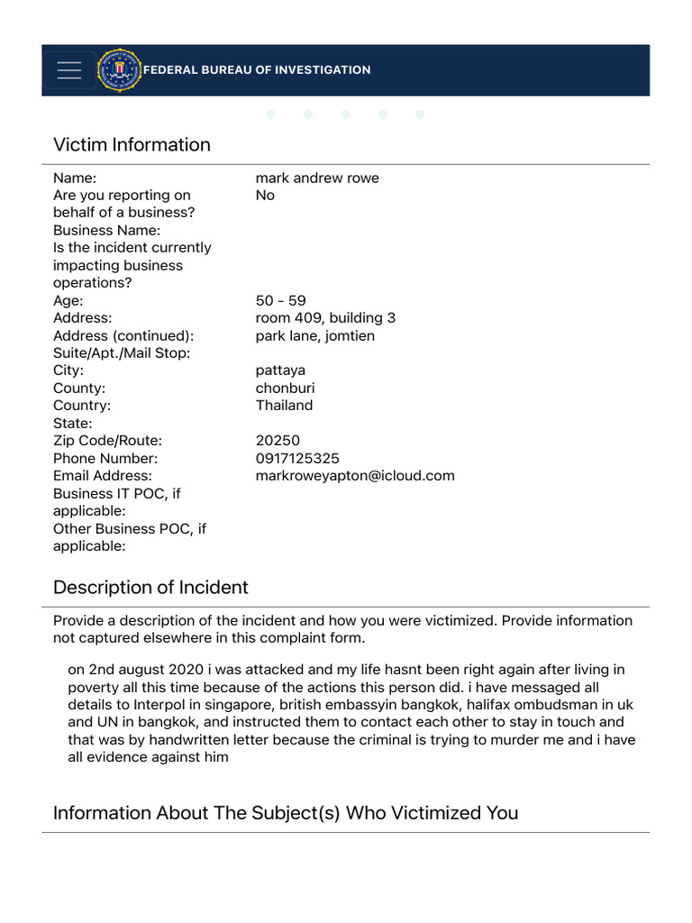IC3 Complaint Referral Form | PDF | Justice | Crime & Violence