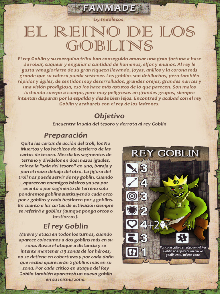 Dungeonlite Fanmade EL REINO DE LOS GOBLINS | PDF