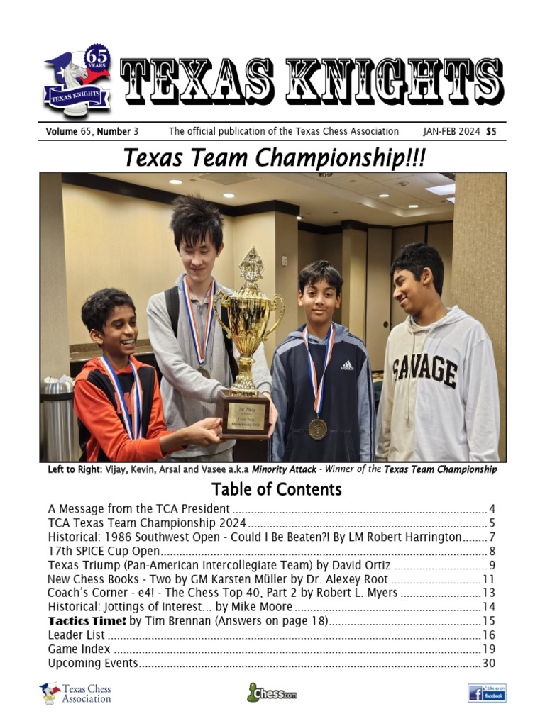 Texas-Knights - Jan-Feb-2024 | PDF | Chess | Traditional Board Games