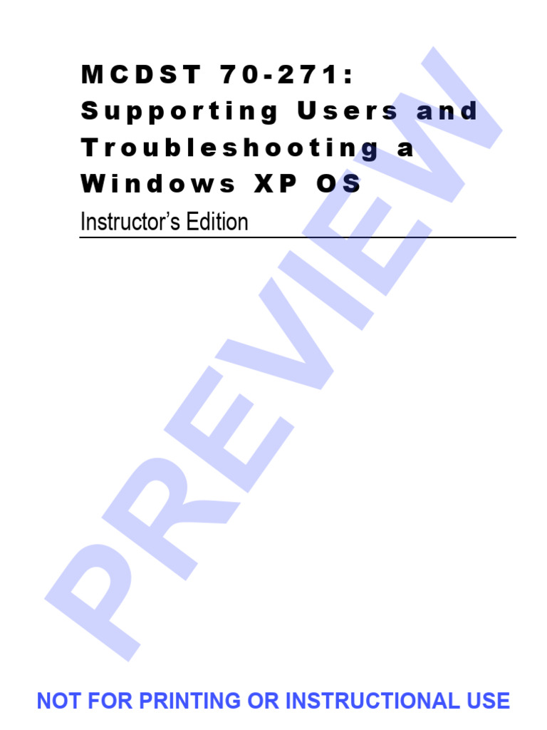 MCDST (70-271) Instructors Edition | Download Free PDF | Installation ...