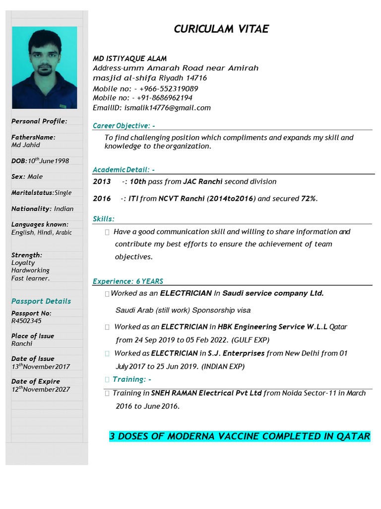 This is my resume | PDF | Electrician | Electrical Wiring