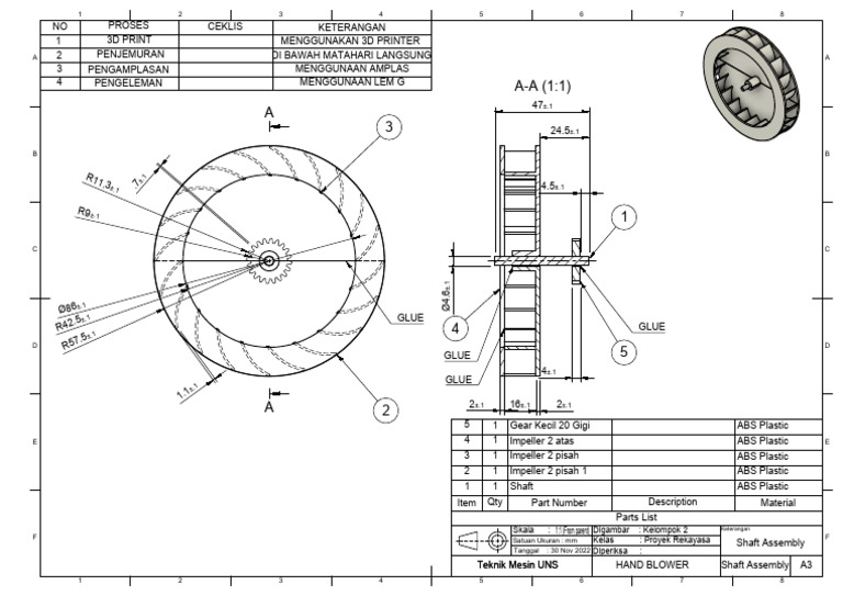 Shaft Assembly Drawing v4 | PDF