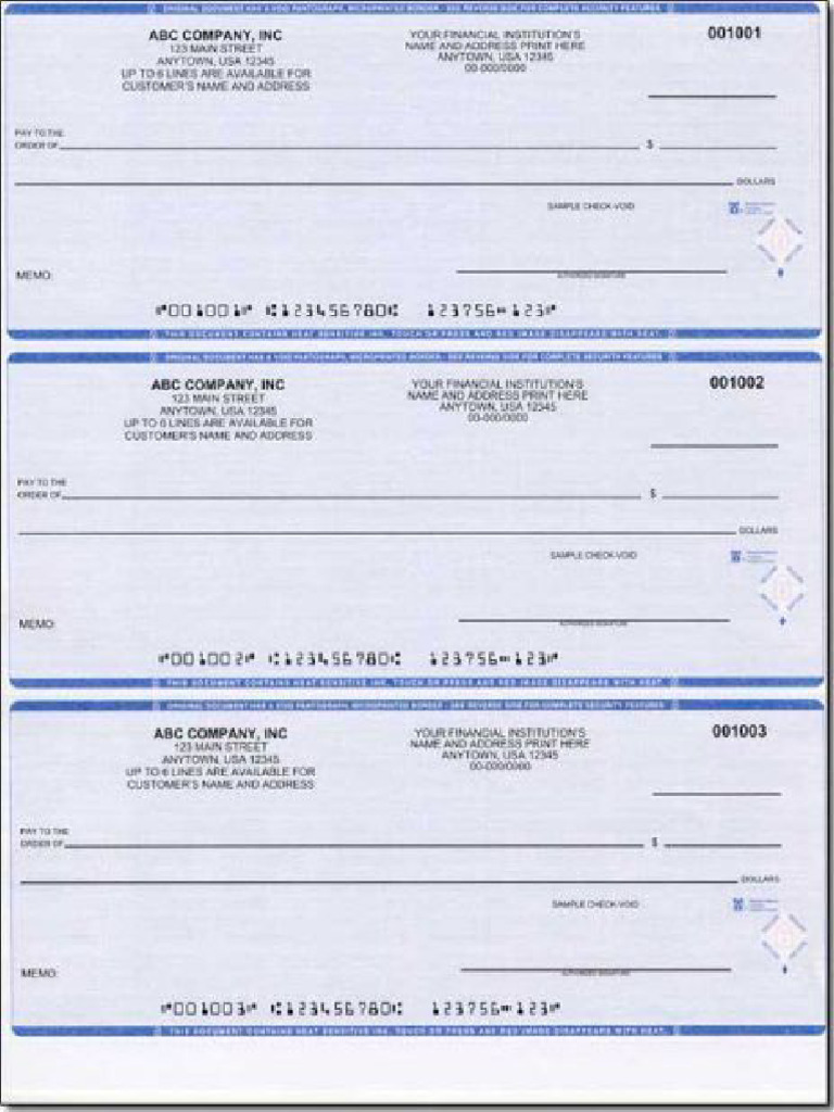 BLANK CHEQUE Template | PDF
