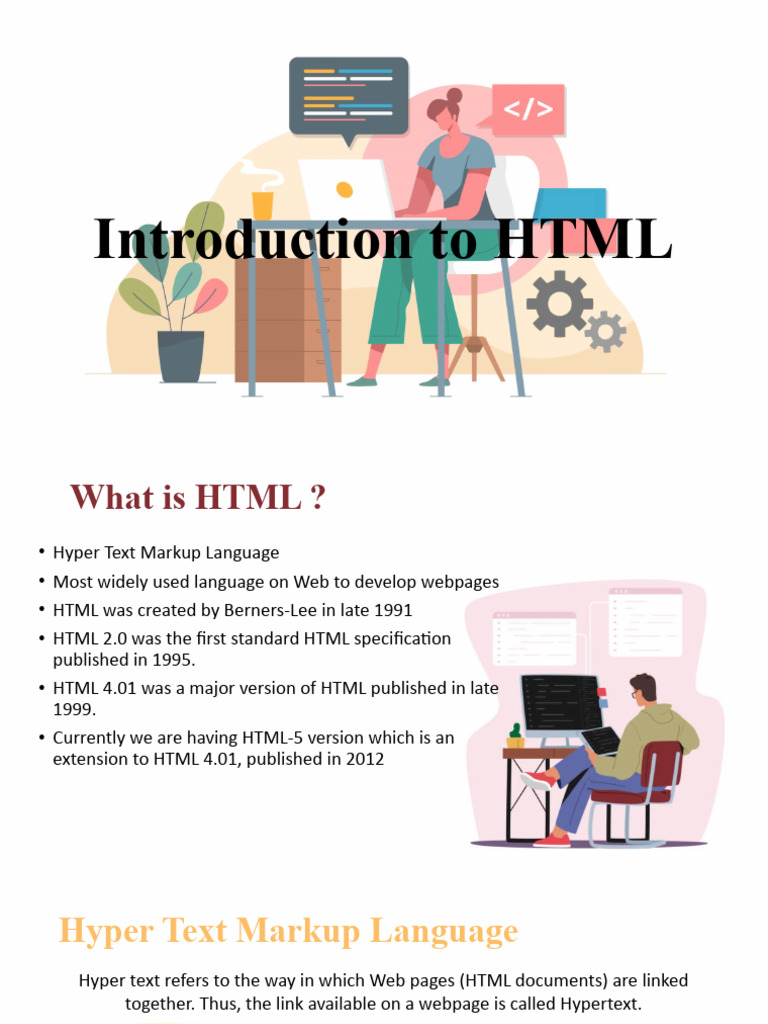 Introduction To HTML | PDF | Html Element | Html