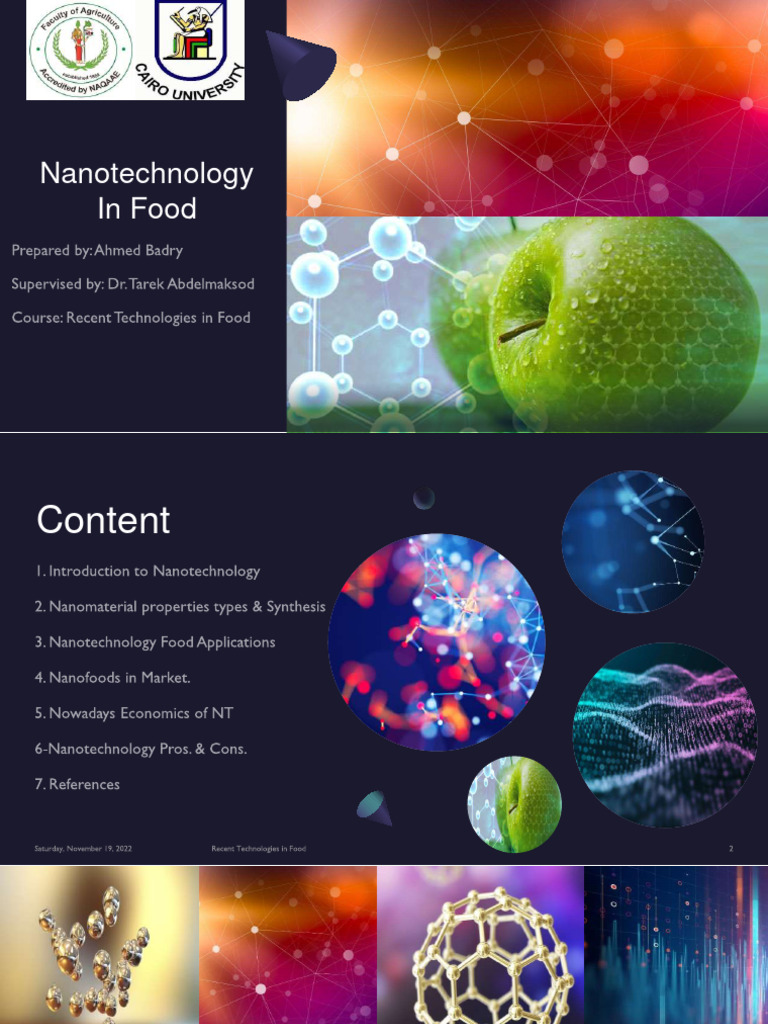 Nanotechnology in Food | PDF | Nanomaterials | Nanotechnology