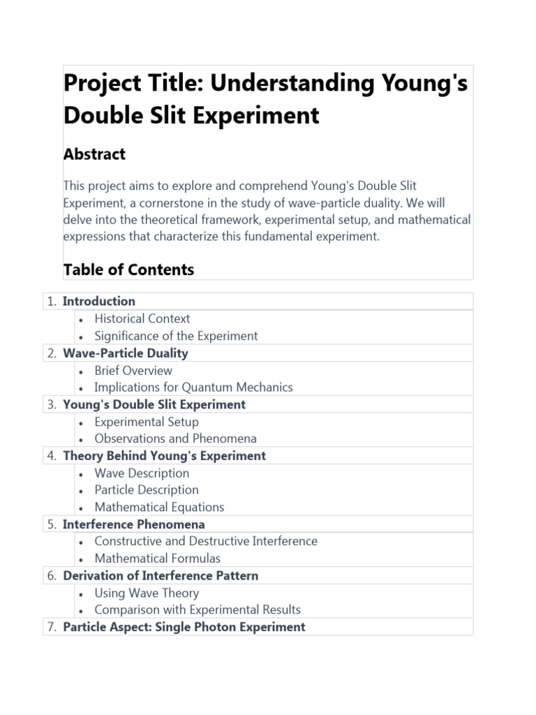 Four Trials of Young's Experiment | PDF | Science & Mathematics ...