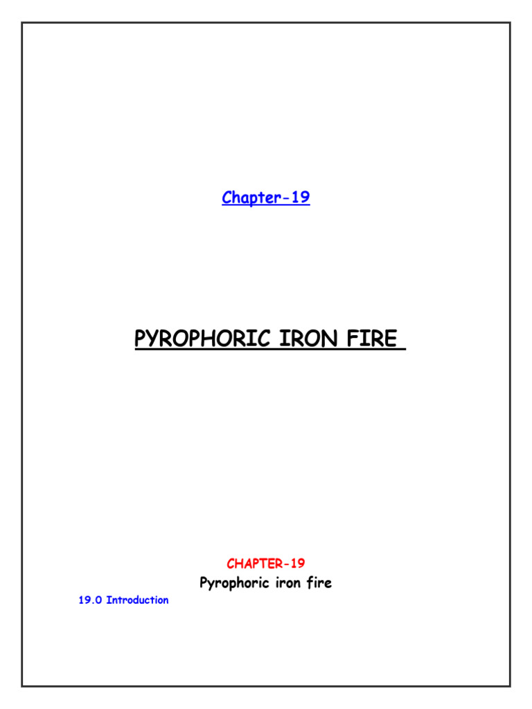 Managing Pyrophoric Iron Fires in Refineries | PDF | Iron | Combustion