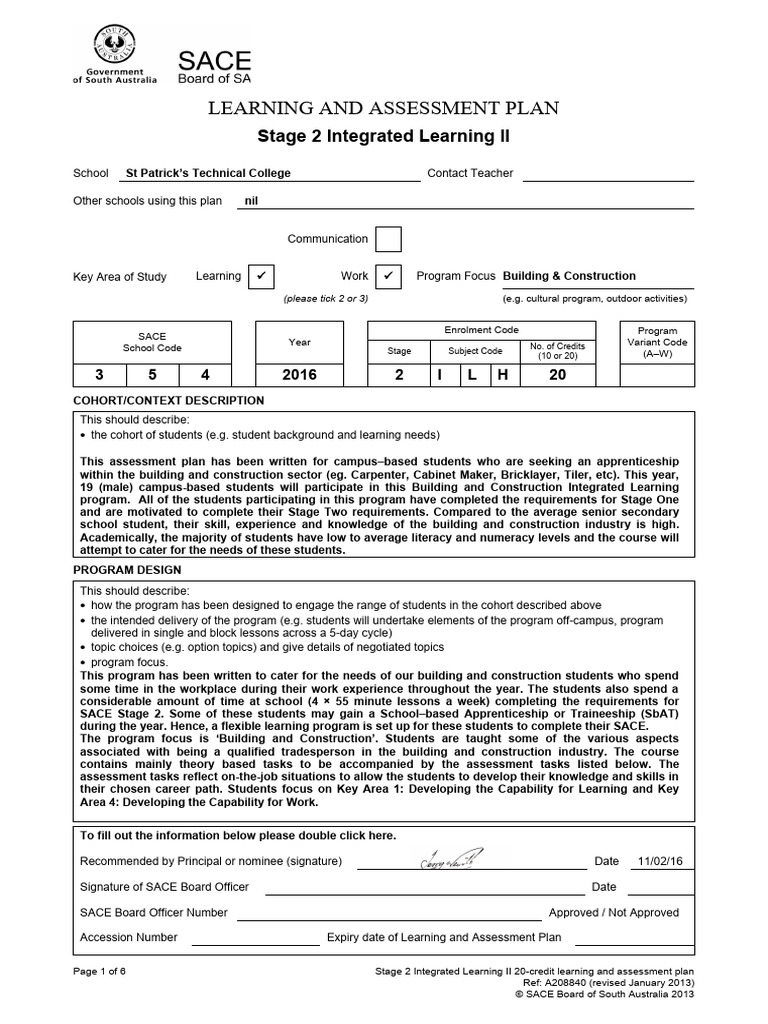 Building & Construction Apprentices | PDF | Learning | Evaluation