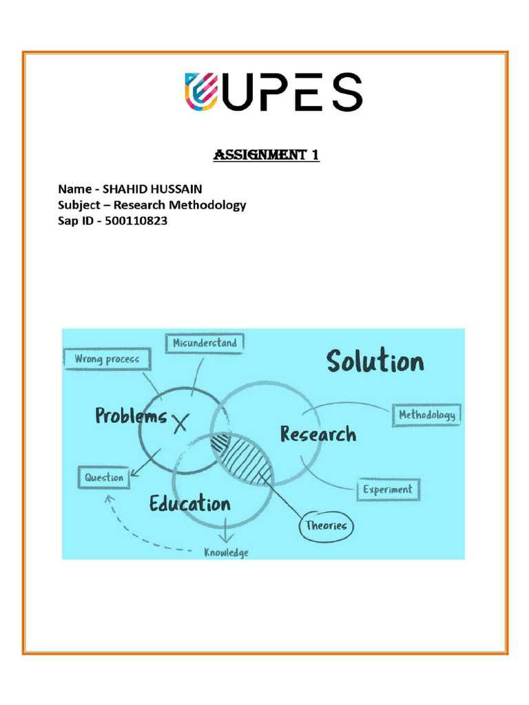 Research Methodology Assignment 01 | PDF