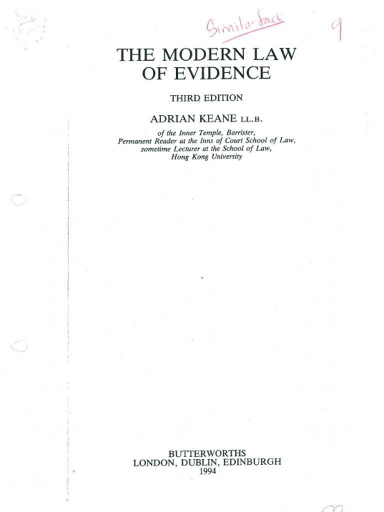 Modern Law of Evidence | PDF