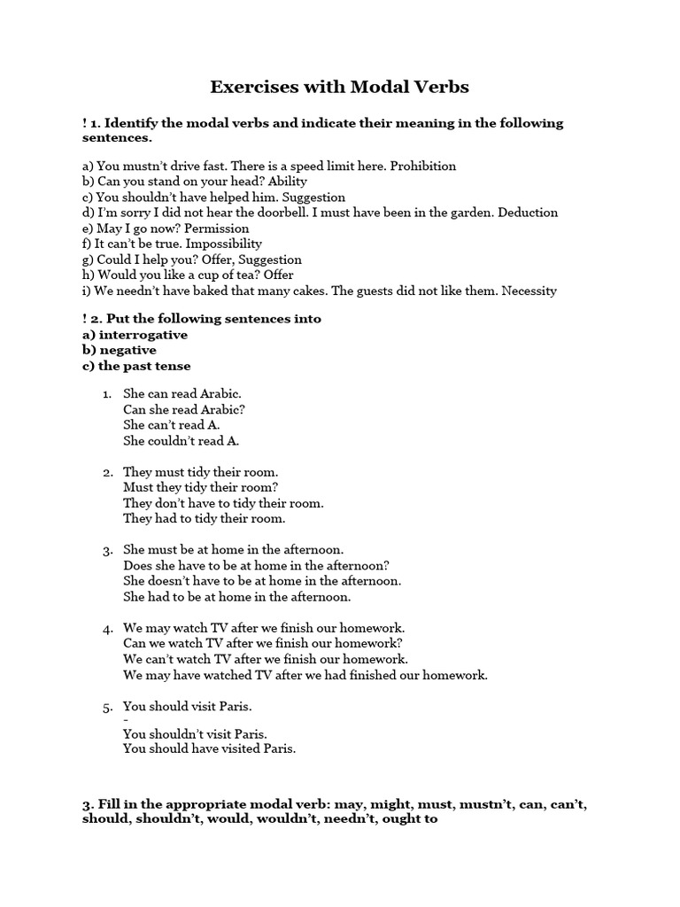 Exercises-with-Modal-Verbs | PDF