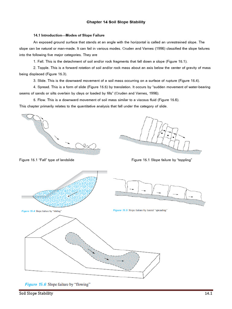 CH14 Soil Slope Stability | PDF | Landslide | Physical Sciences