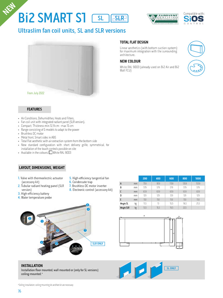 7443 EN22 Bi2 Smart S1 Ultraslim SL SLR | PDF | Valve | Water