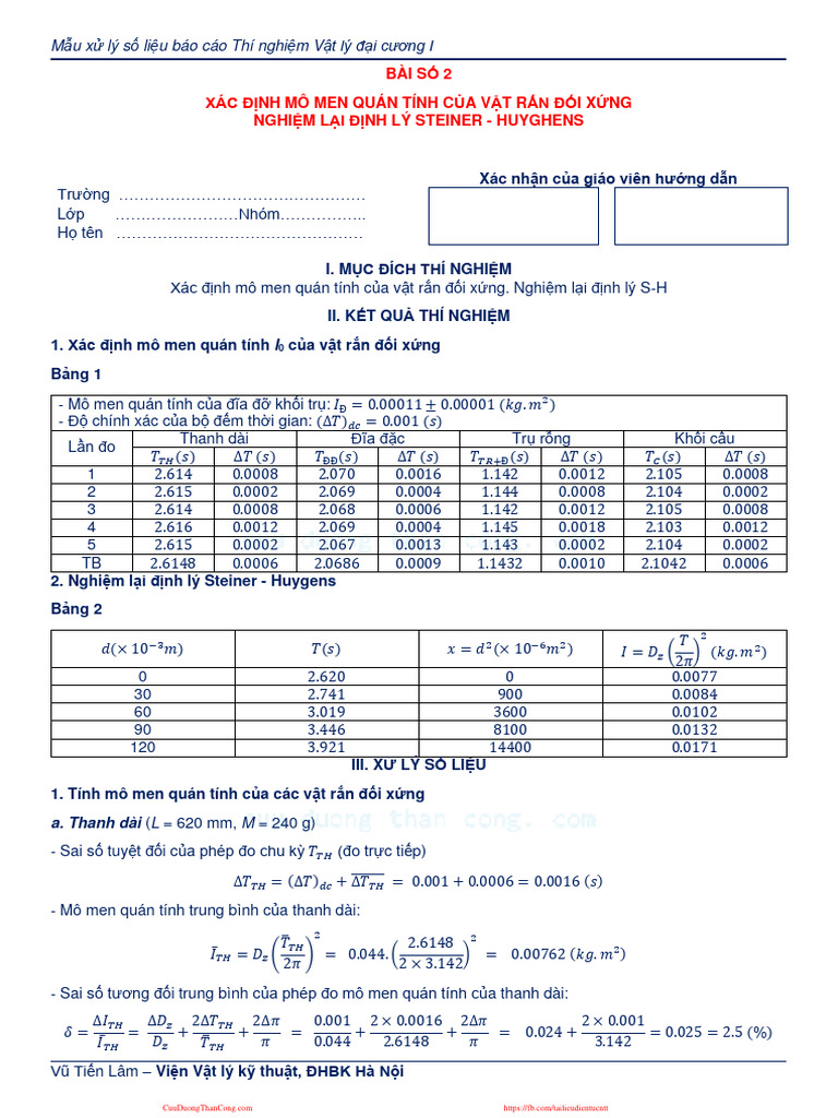 Vat Ly Dai Cuong Do Ngoc Uan Thi Nghiem Vat Ly Dai Cuong Bai 2 6 ...