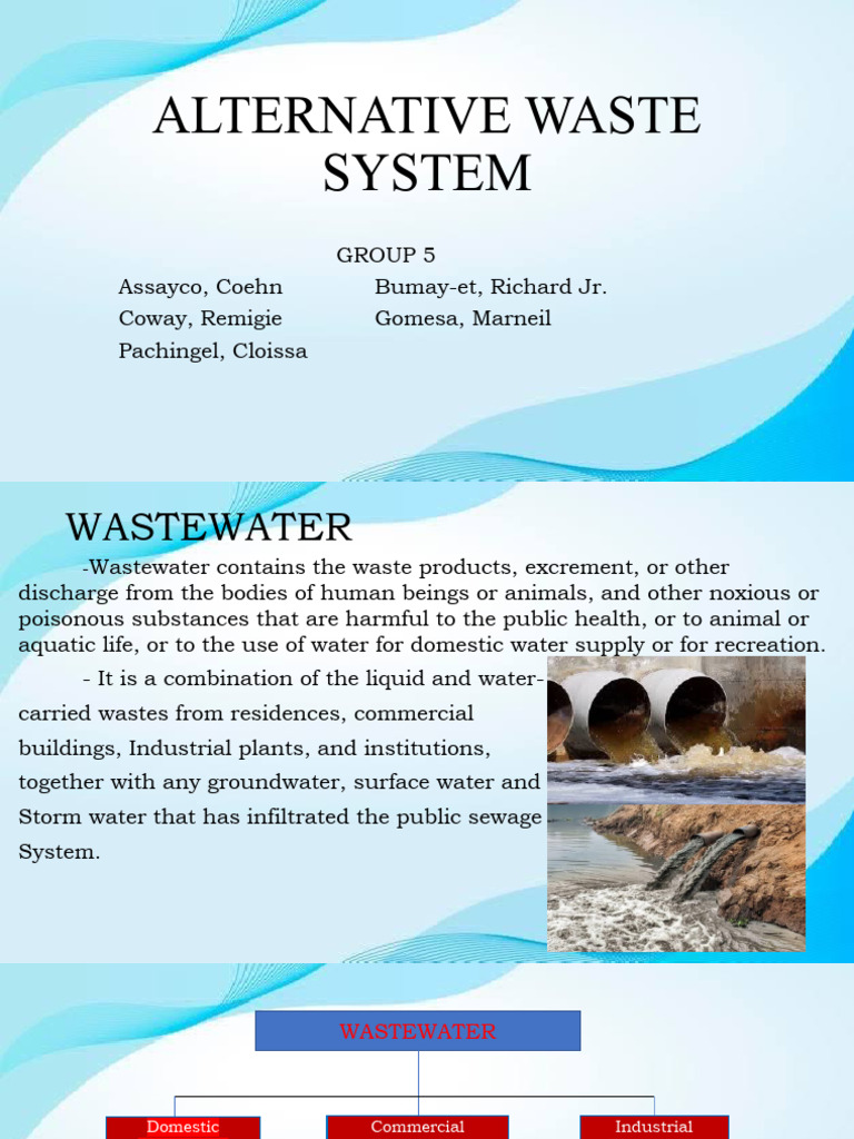 Alternative Waste System (Group 5) - 1 | PDF | Sewage Treatment ...