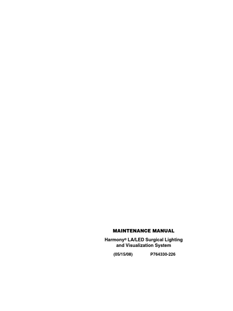 La-Led Maintenance Manual p764330-226 | PDF | Lighting | Camera