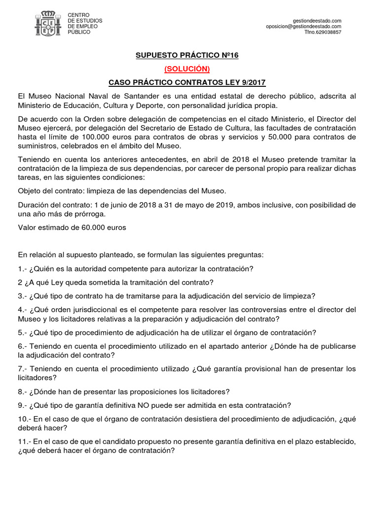 SUPUESTO PRACTICO No16 CONTRATOS RESUELTO | Descargar gratis PDF ...