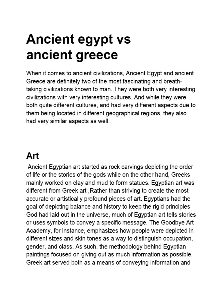 Ancient egypt vs ancient greece | PDF | Ancient Egypt | Deities