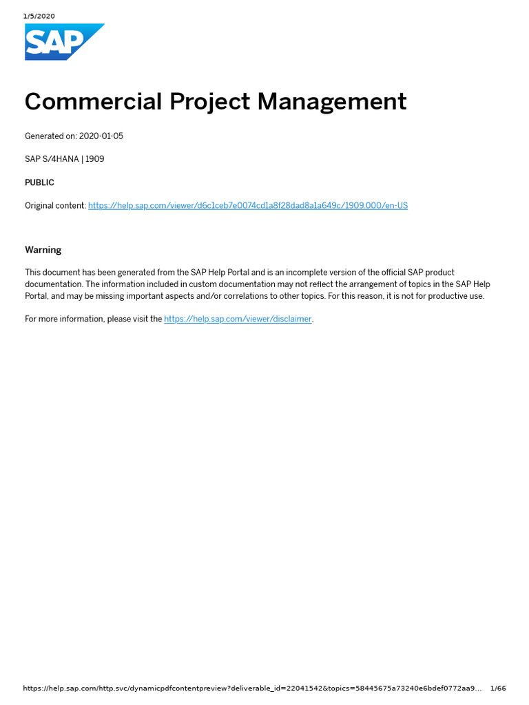 SAP CPM Configuration Overview | PDF | Project Management | Information