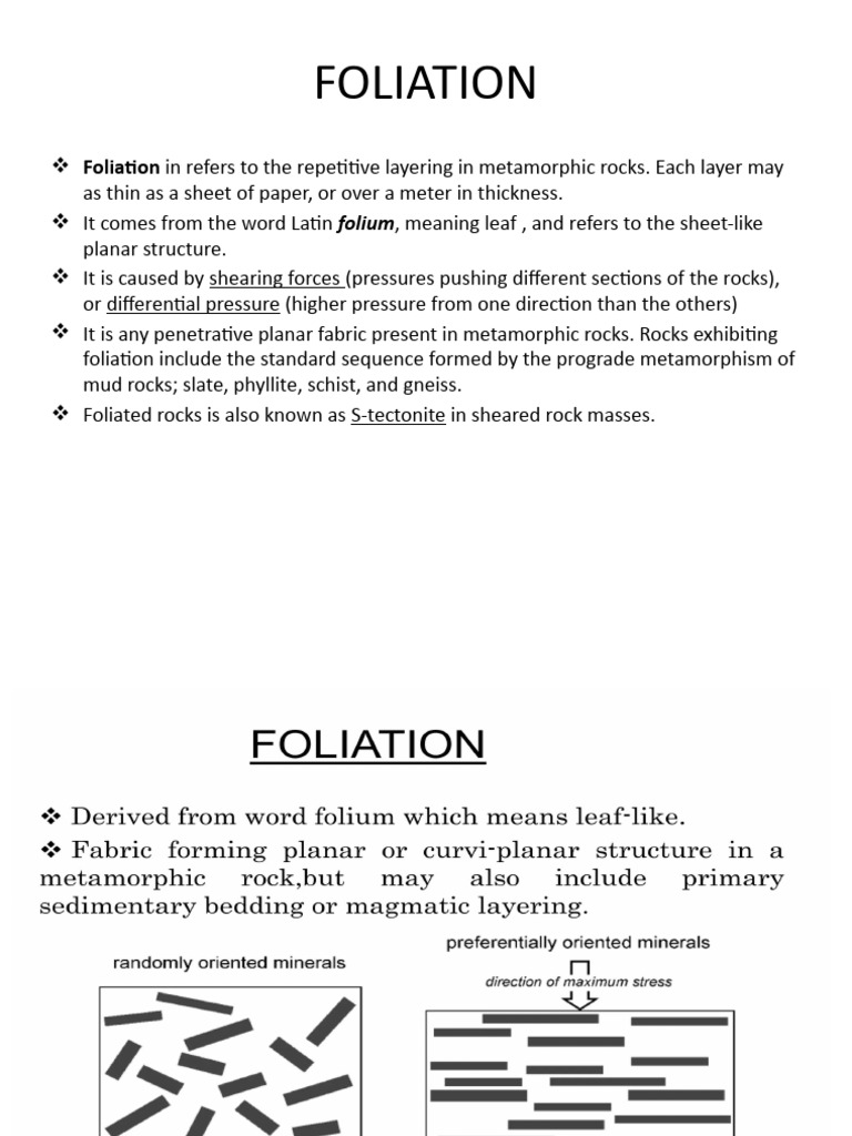 Understanding Foliation in Metamorphic Rocks | PDF