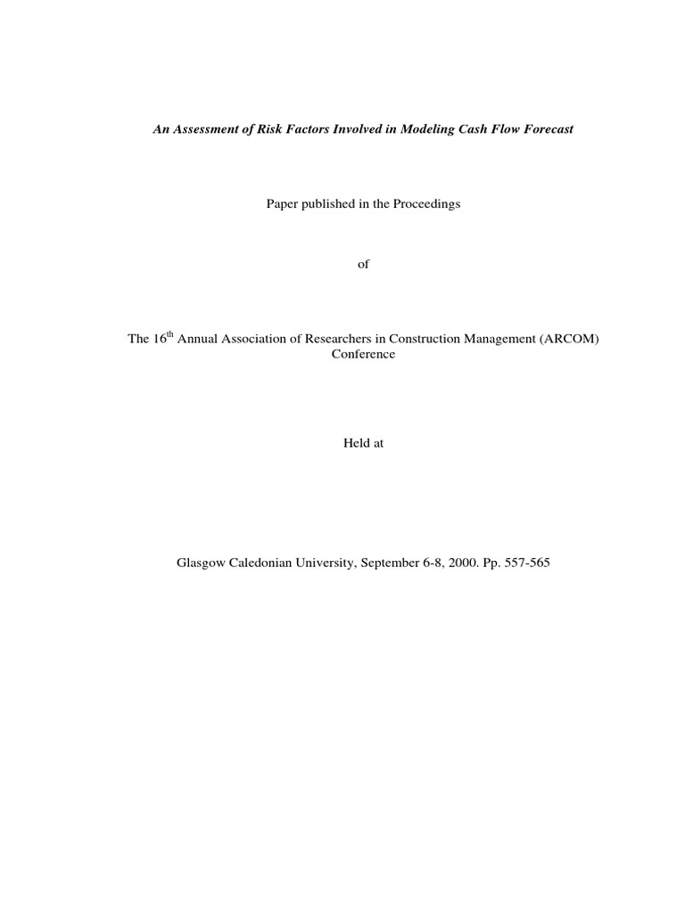 An Assessment of Risk Factors Involved I | PDF | Risk | Data Analysis
