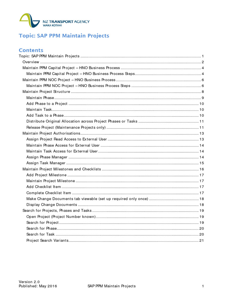 SAP PPM Maintain Projects Contents PDF | PDF | Project Management | Computing