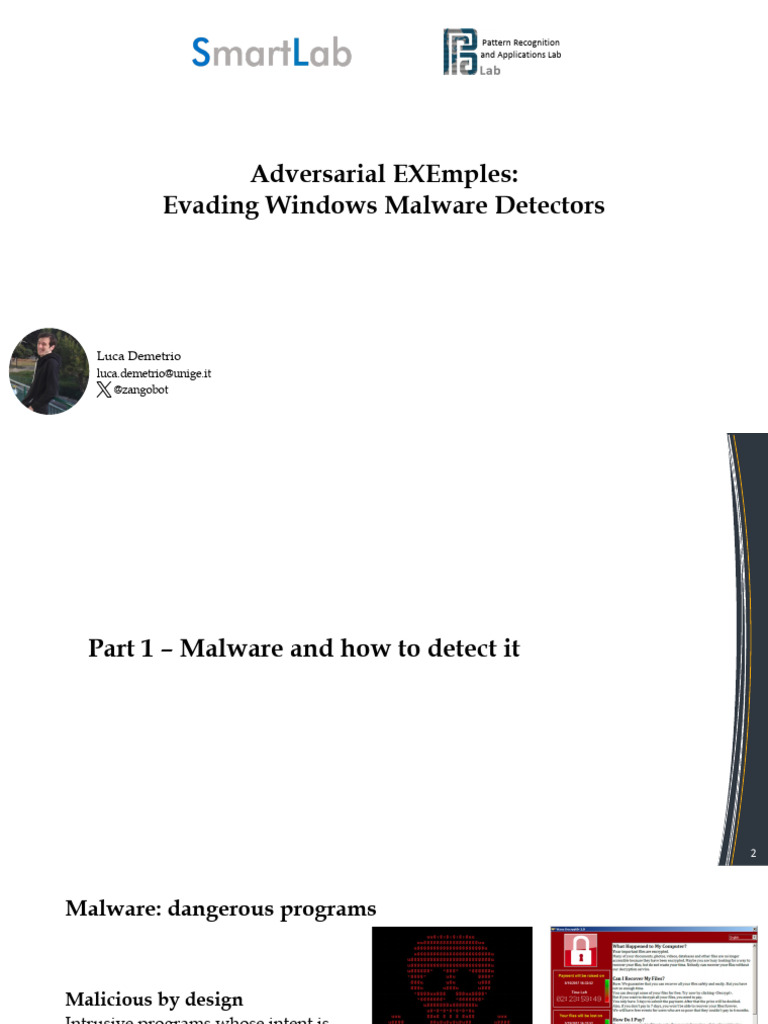 Adversarial EXEmples: Evading Windows Malware Detectors | PDF | Malware | Machine Learning