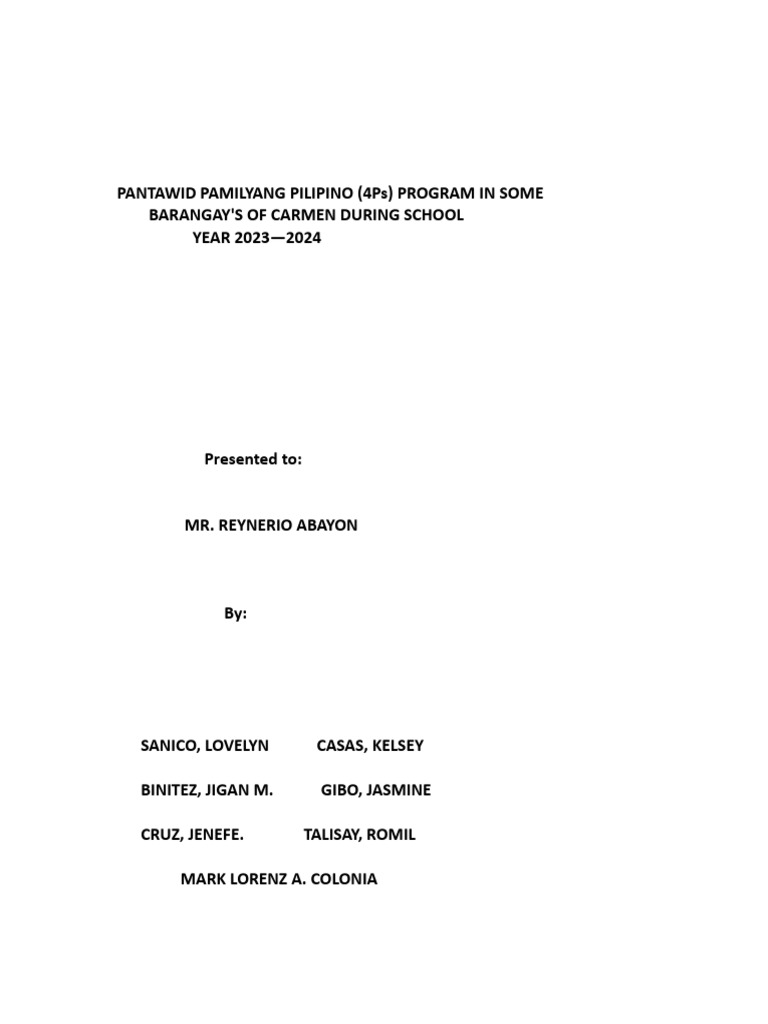 The Pantawid Pa-WPS Office | PDF | Poverty | Poverty & Homelessness