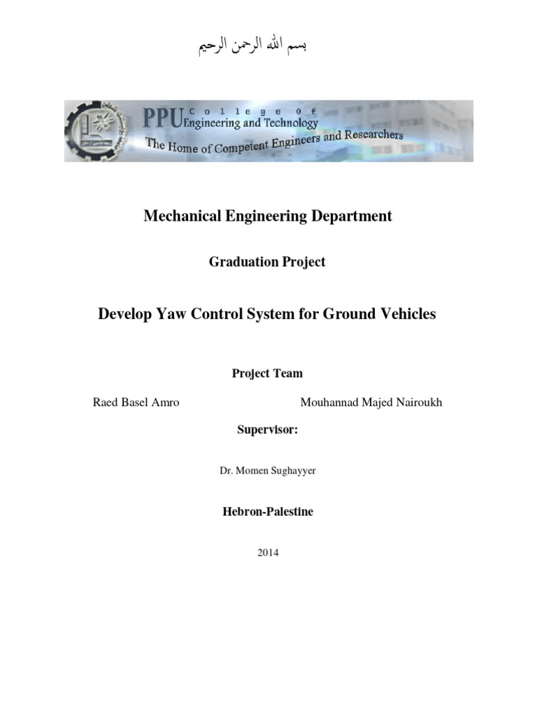 Develop Yaw Control System For Ground Vehicles | PDF | Control Theory | Rotation Around A Fixed Axis
