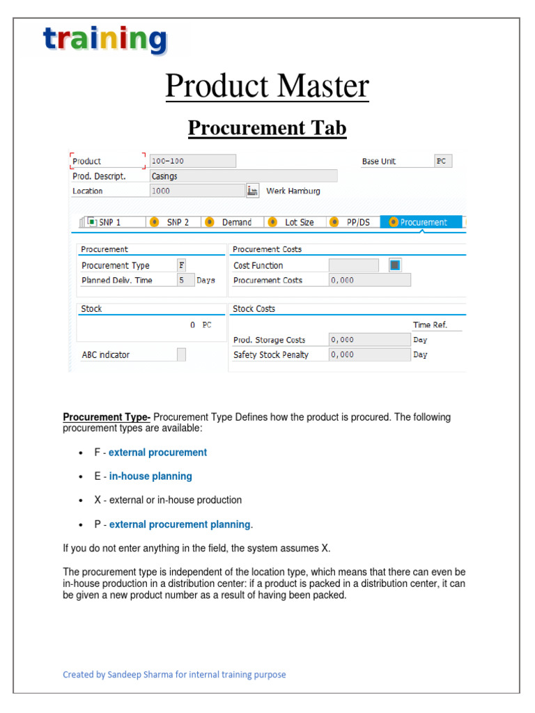 SAP APO Product Master | PDF | Demand | Procurement