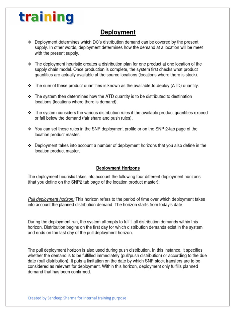Sap Apo SNP Deployment | PDF