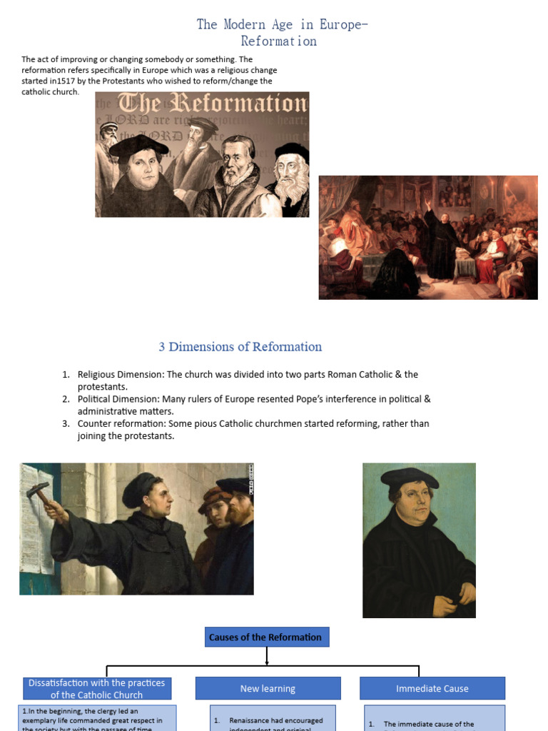 Reformation | PDF | Martin Luther | Catholic Church
