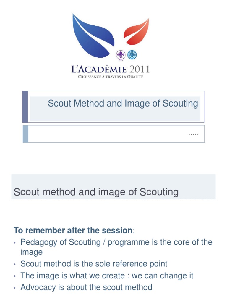 Presentation On Scout Method and Image of Scouting | PDF | Scouting ...
