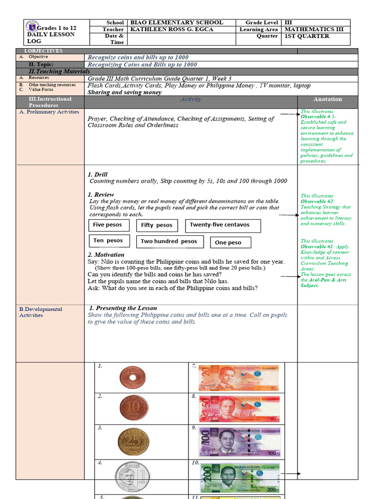 2023COTPLAN MATH 3 | PDF | Curriculum | Learning