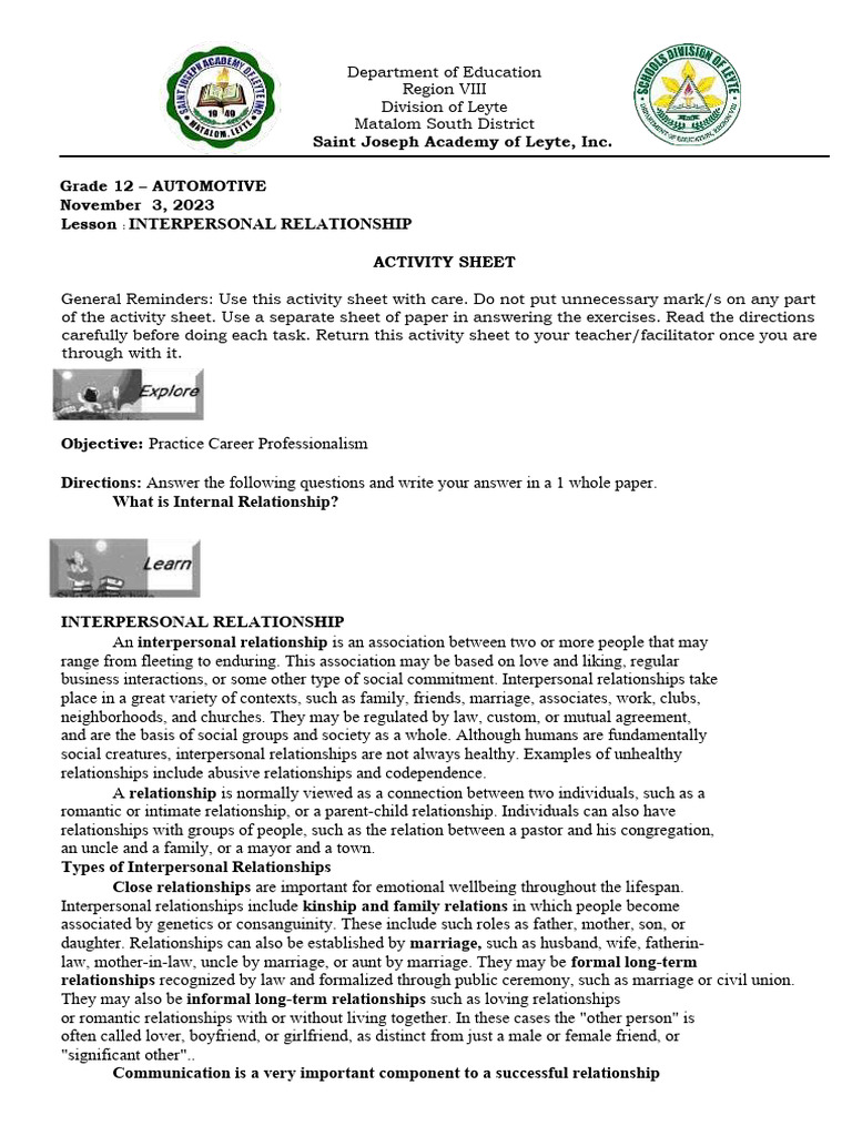 Las Auto 12 | PDF | Interpersonal Relationships | Intimate Relationships