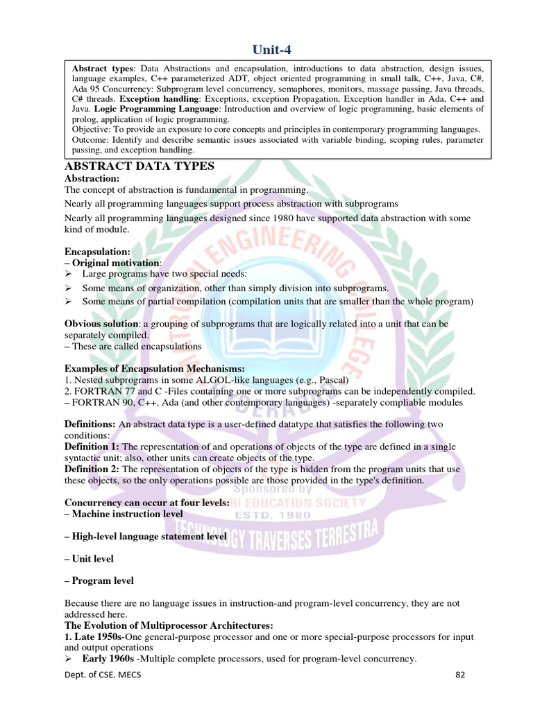 PPL Unit-4 | PDF | Central Processing Unit | C++