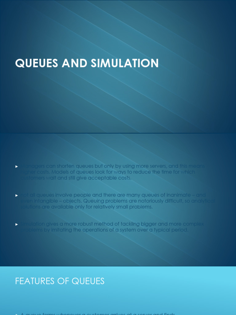 Lesson 5 Queues and Simulation | PDF