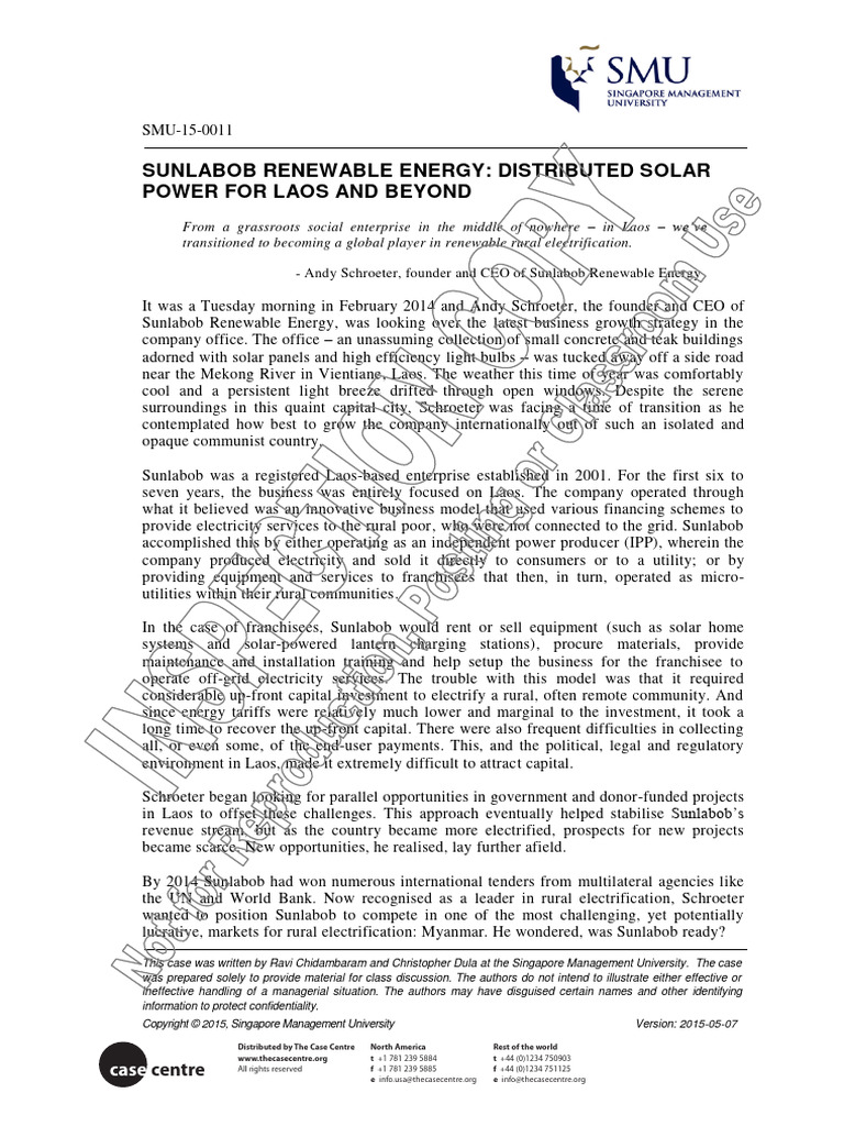 Case 02 - Sunlabob Renewable Energy - Solar Power For Laos and Beyond ...