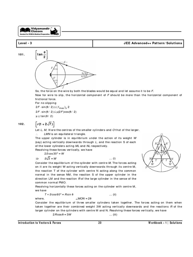 Introduction To Vector and Force - Level 3 - Solution | PDF | Force ...