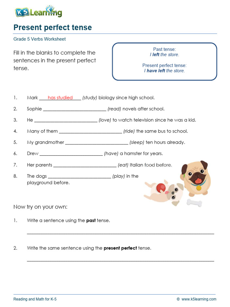 Grade 5 Present Perfect Tense | PDF