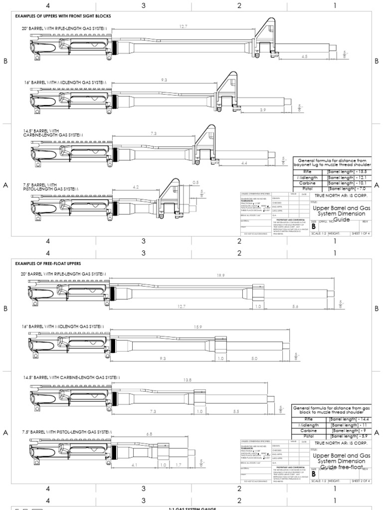 Upper Barrel and Gas System Dimension Guide | PDF | Gun Barrel ...