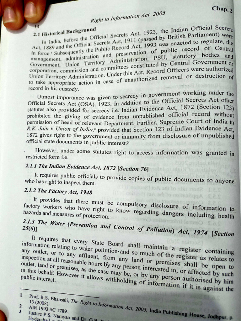 RTI History, Constitution, Cases | PDF