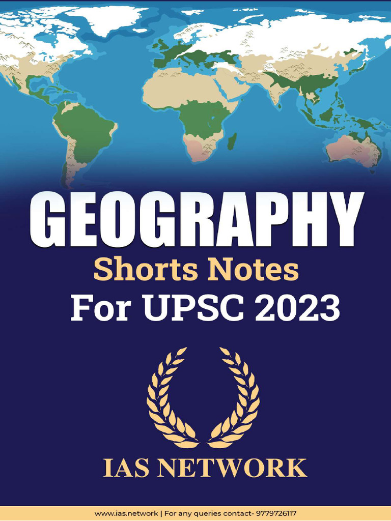 Ias Network 2023 Geography Notes | PDF