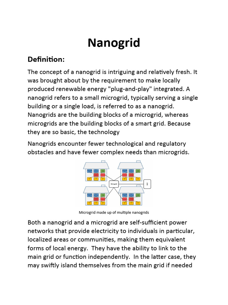 Nanogrid | PDF | Electrical Grid | Power Inverter